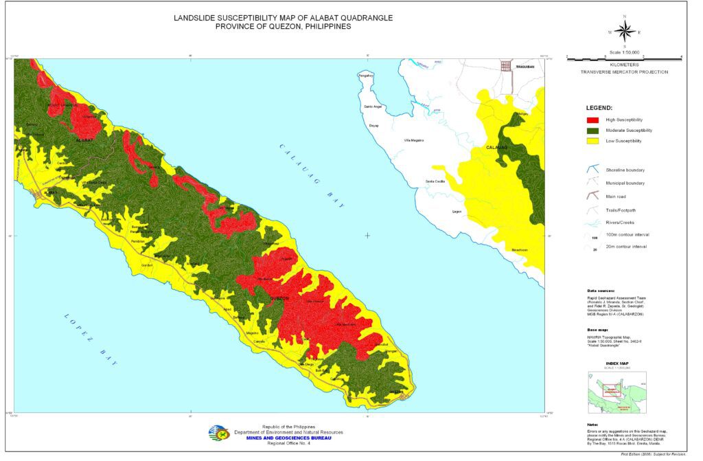 Geo Hazard Map - Municipality of Alabat, Province of Quezon